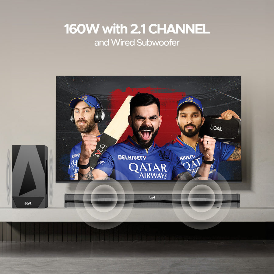 boAt Aavante Bar Orion Plus - 160W RMS Bluetooth SoundBar with 2.1 ...