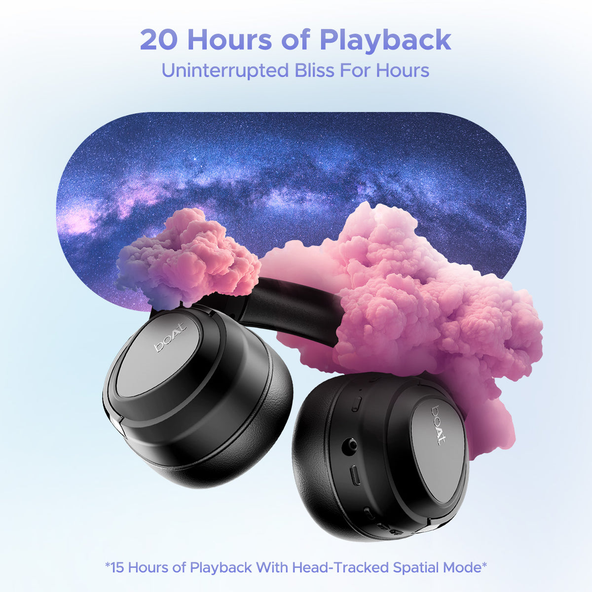 boAt Nirvana Eutopia | Wireless Headphone with 20H Playback, Dual Mics