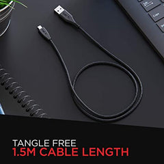 Buy Micro USB 55 Tangle-Free Cable with 3A Fast Charging & 480mbps Data ...