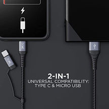 Buy boAt Deuce USB 300 2-in-1 Type C + Micro USB cable | Buy Now