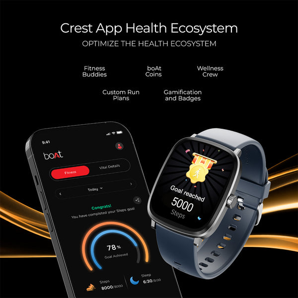 boAt Ultima Regal - Premium 2.01" (5.10 cms) AMOLED Display Smartwatch ...