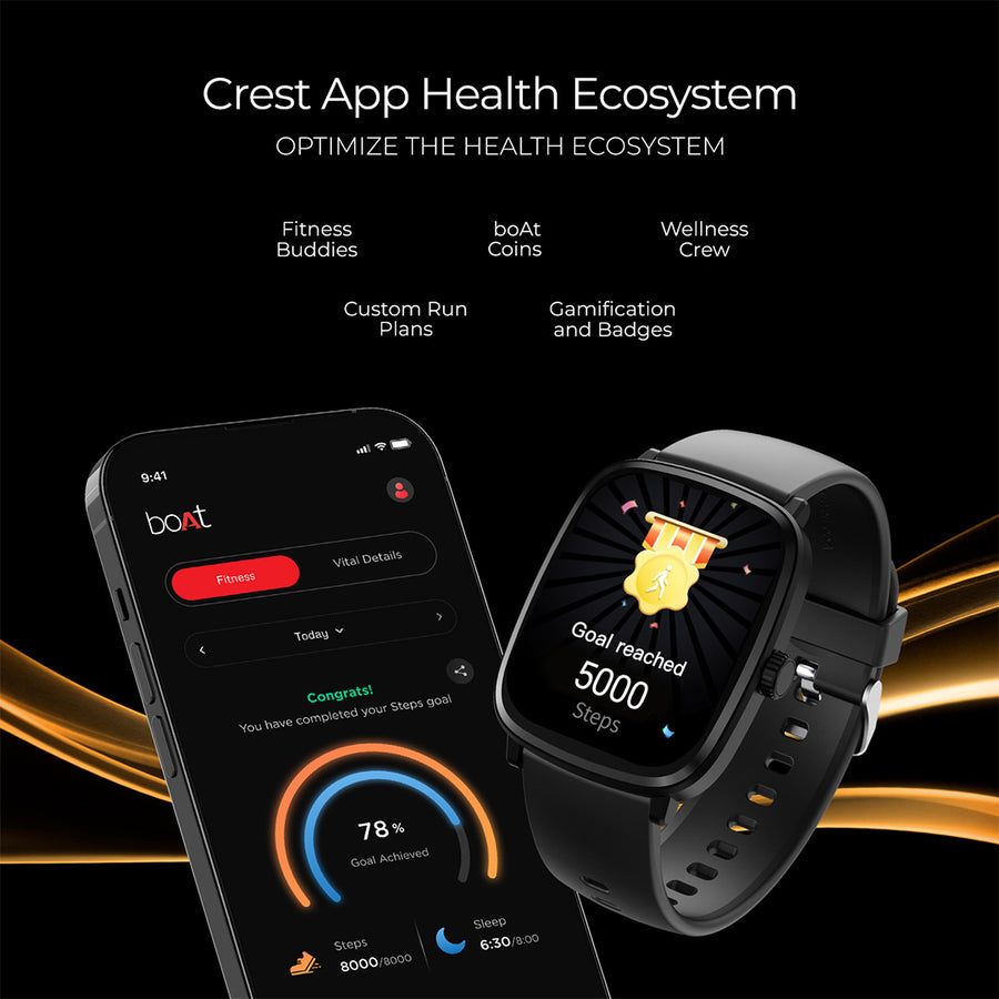 boAt Ultima Regal - Premium 2.01" (5.10 cms) AMOLED Display Smartwatch ...