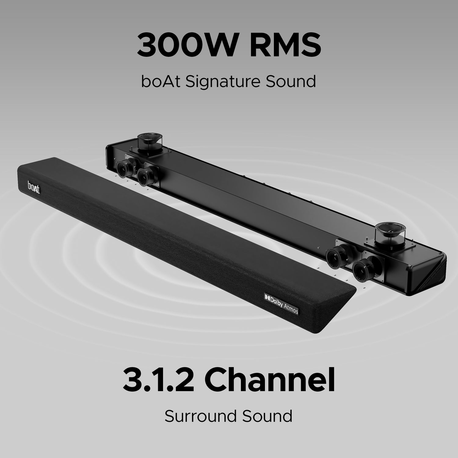 boAt Aavante Bar 4100DA - 300W RMS Bluetooth Soundbar with Dolby Atmos ...