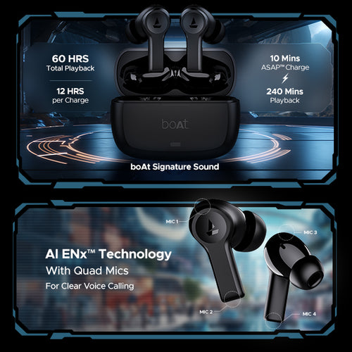 boAt Nirvana Lucid - Noise Cancelling Earbuds with 45 Hours ANC Playtime