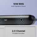 boAt Aavante Bar 490 - 10W RMS Bluetooth Soundbar with 2.0 Channel ...