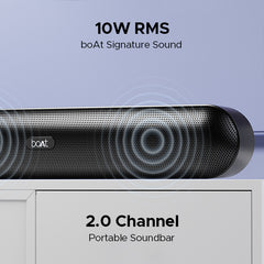 boAt Aavante Bar 490 - 10W RMS Bluetooth Soundbar with 2.0 Channel ...
