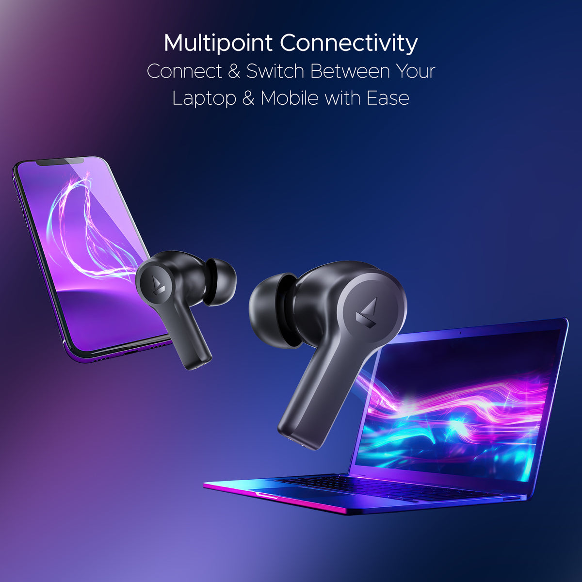 boAt Nirvana Lucid - Noise Cancelling Earbuds with 45 Hours ANC Playtime