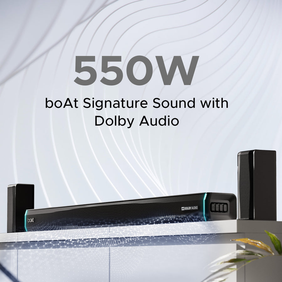 boAt Aavante Bar 5400D - 550W RMS Bluetooth Soundbar with 5.1 Channel ...