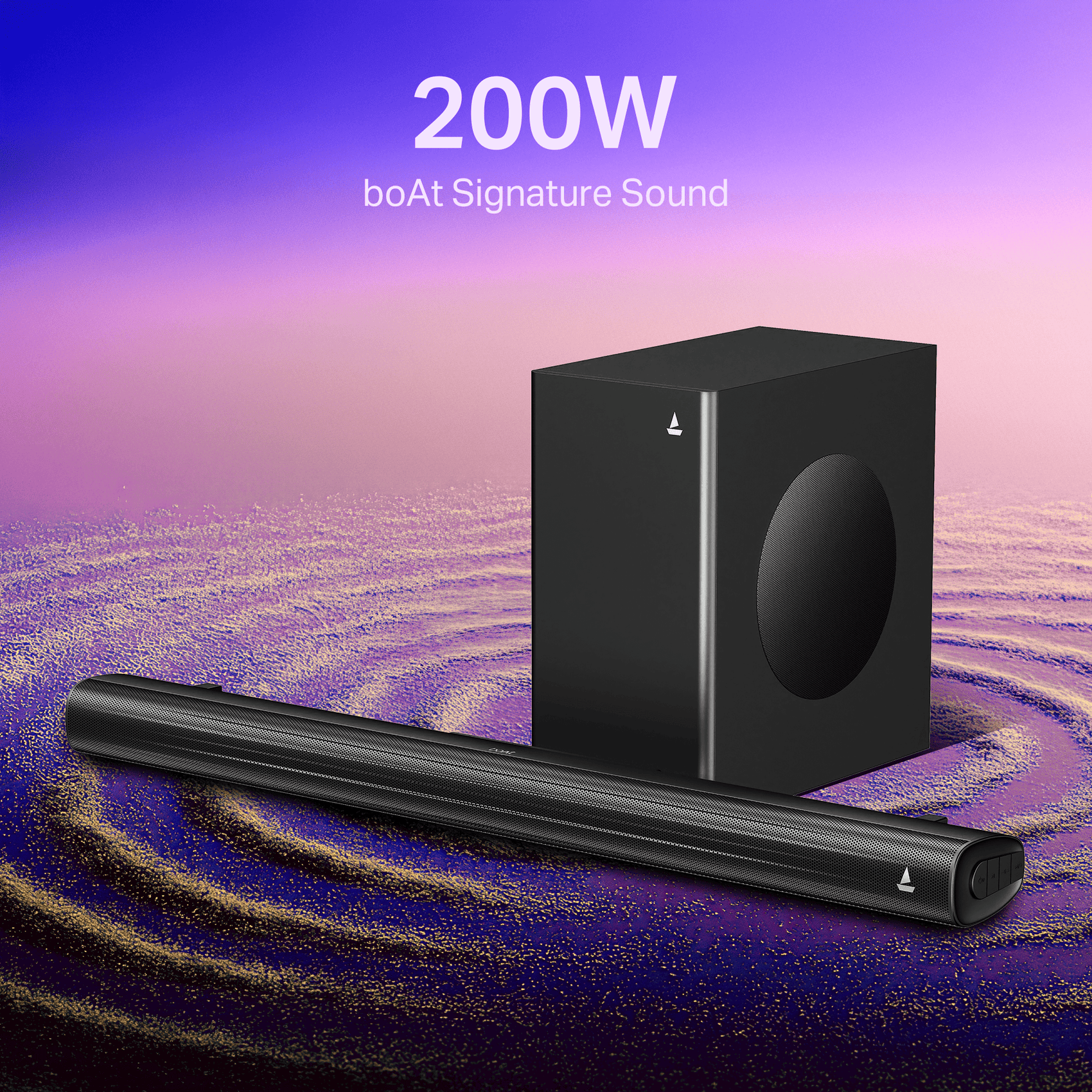 boAt Aavante Quake Plus – 2.1 Channel Soundbar with Wired Subwoofer ...