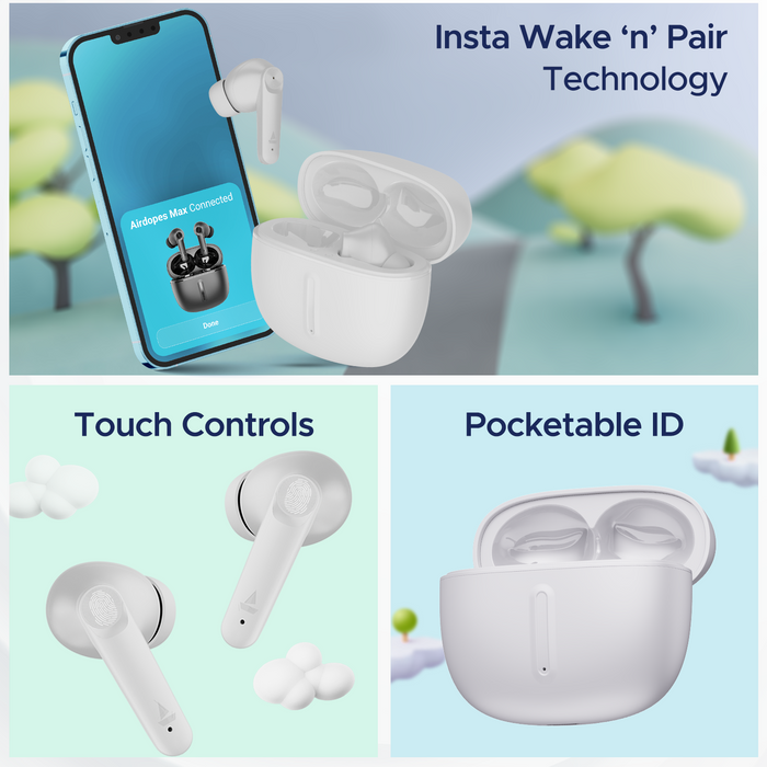 boAt Airdopes Max - Wireless Earbuds with Massive Playback upto 100 Hours