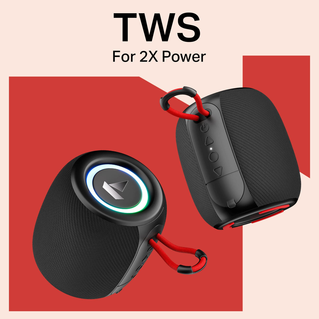 boAt Stone 208 | 5W Portable Speaker with TWS, RGB & 8H Playback
