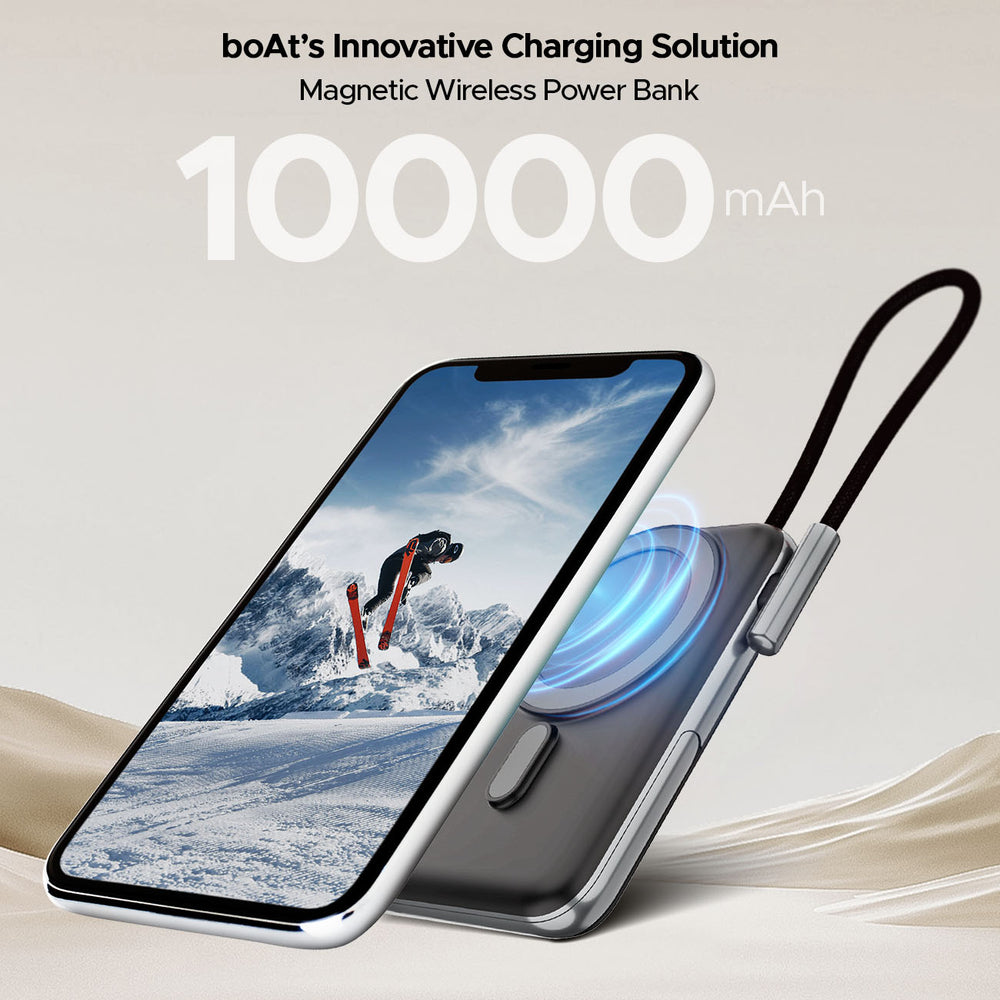 boAt EnergyShroom PB330 Magnacharge - 10000mAh Magnetic Wireless Power Bank