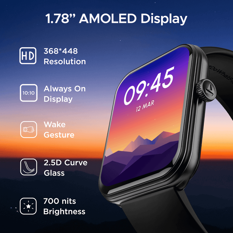 boAt Xtend Plus - Premium Smartwatch with 1.78" (4.52 cm) AMOLED display
