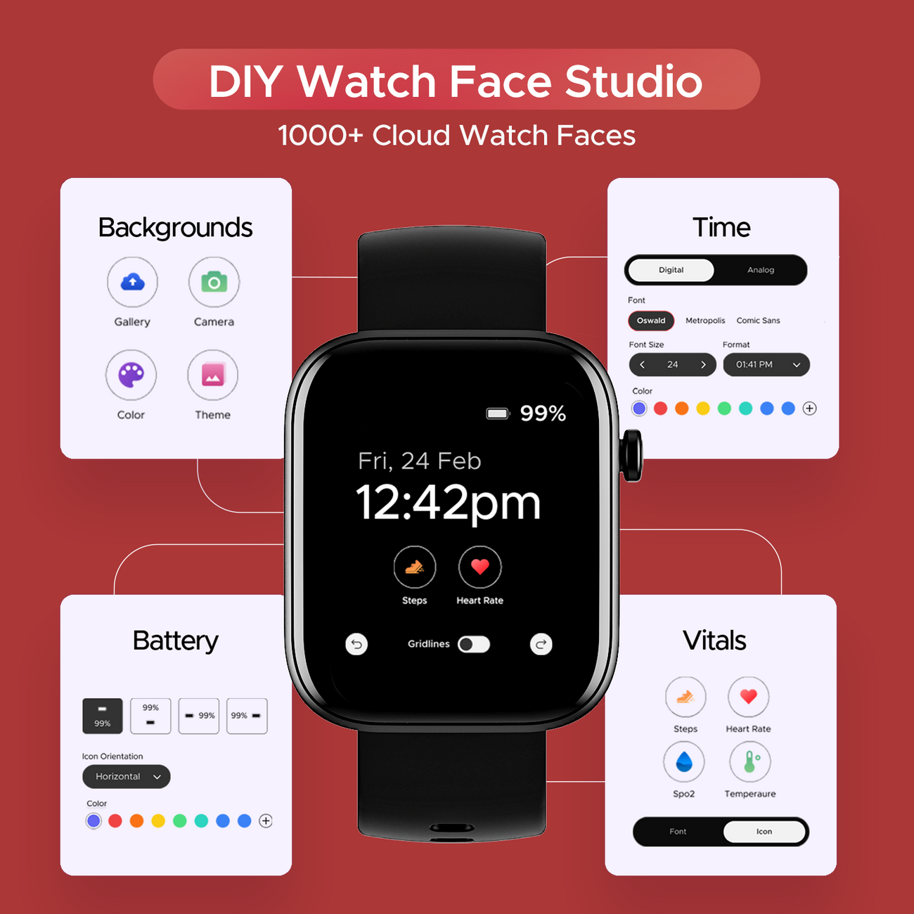 boAt Wave Call 2 - Bluetooth Calling Smartwatch with 1.83" (4.64 cms ...