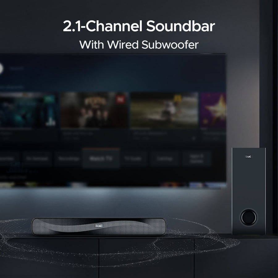 boAt Aavante Bar A1040 - 50W 2.1 Channel with Wired Subwoofer Bluetooth ...
