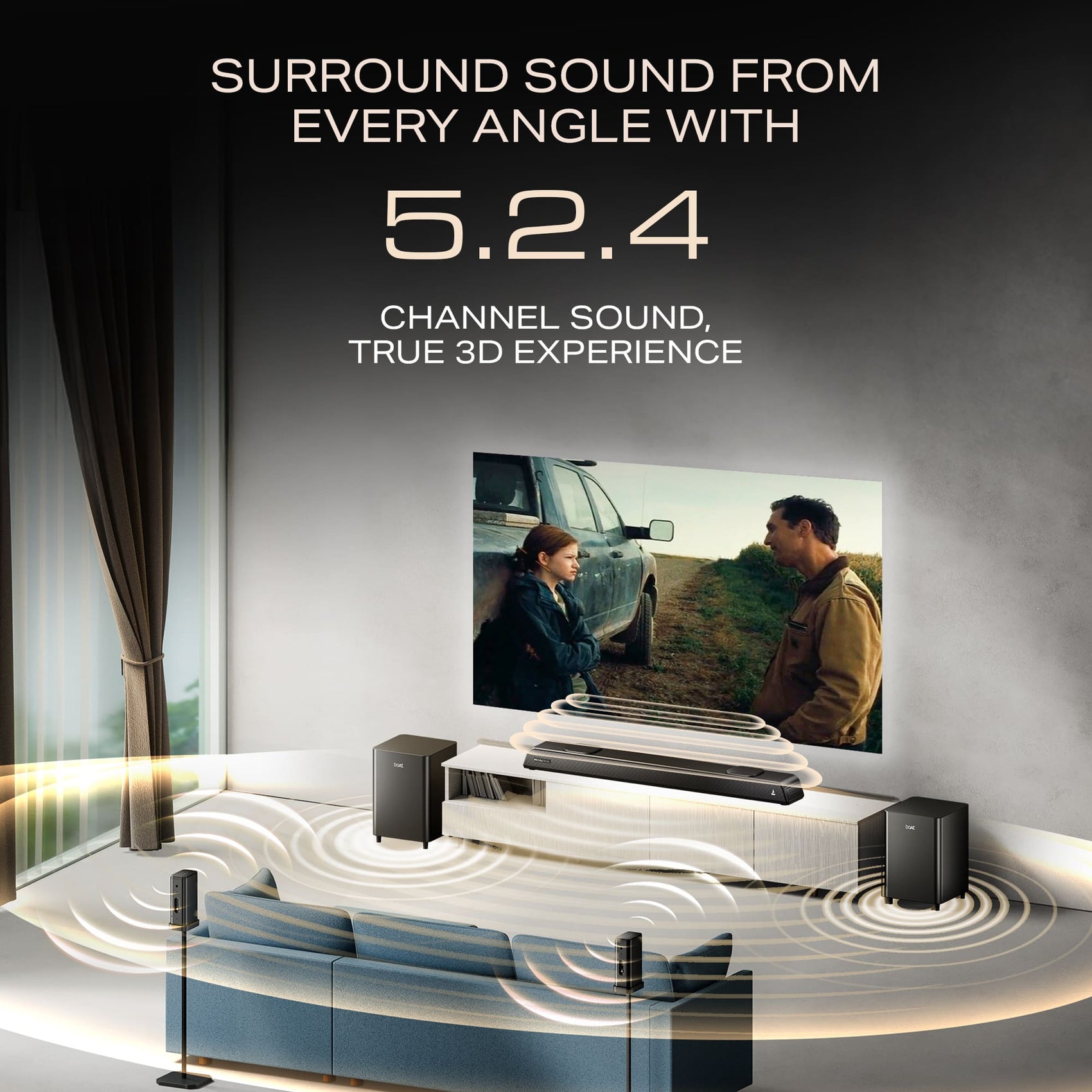 boAt Aavante Prime 5.2.4 6250DA – 5.2.4 Channel Soundbar with Dolby ...