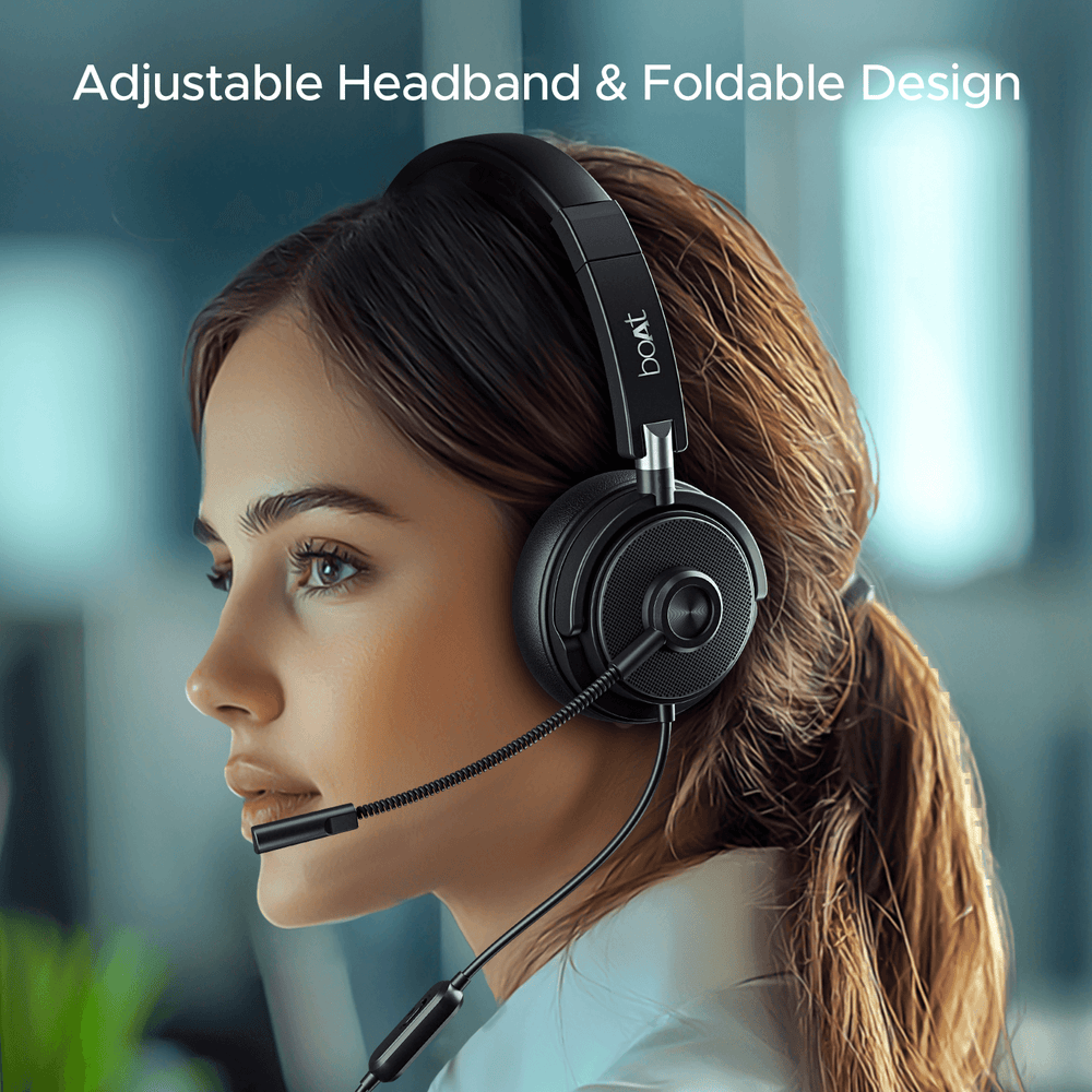 boAt Bassheads 900 Pro - Wired Headphone with 40mm Drivers, 5W Power Output