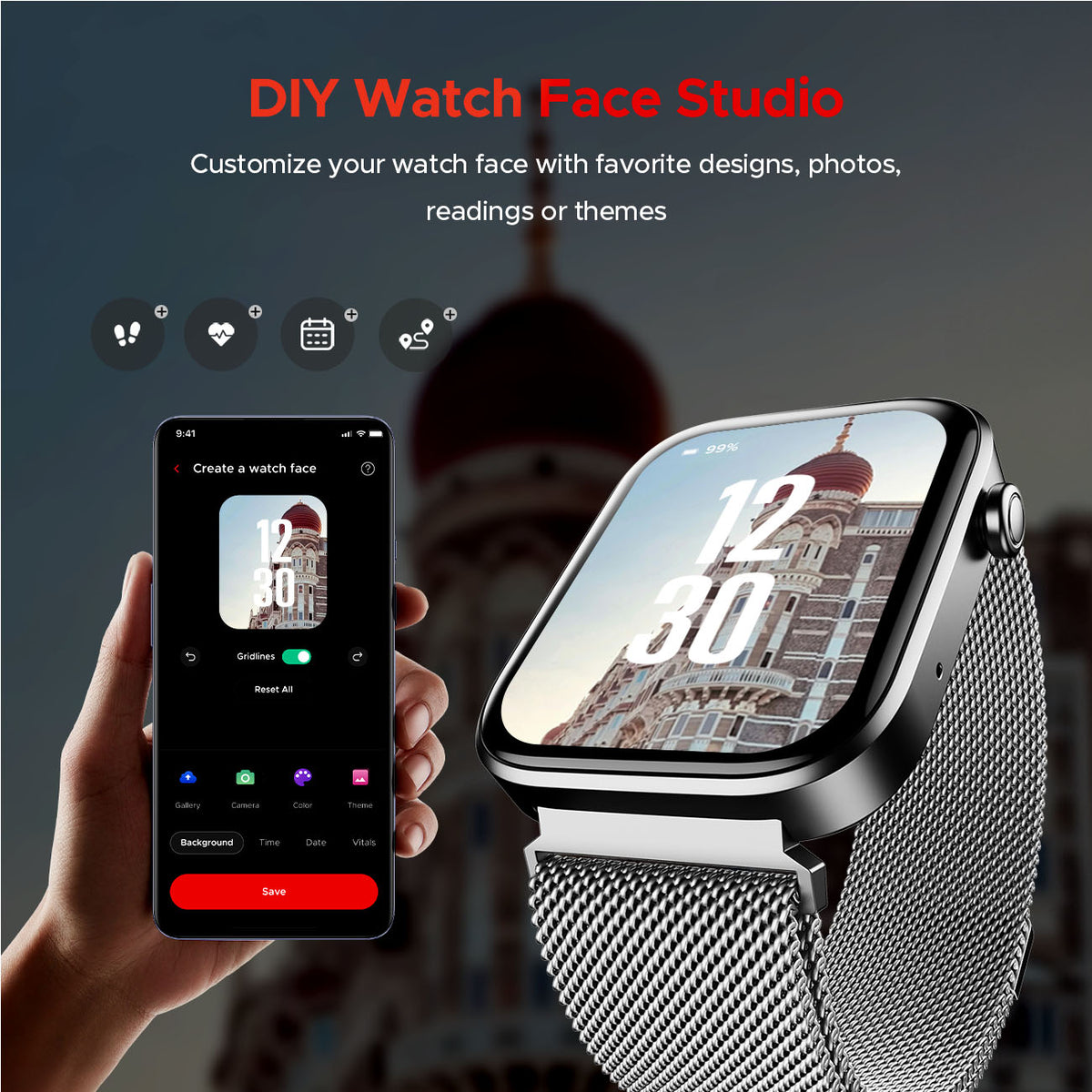 boAt Storm Call 3 - Premium 1.83" (4.64 cms) HD Display Smartwatch with ...