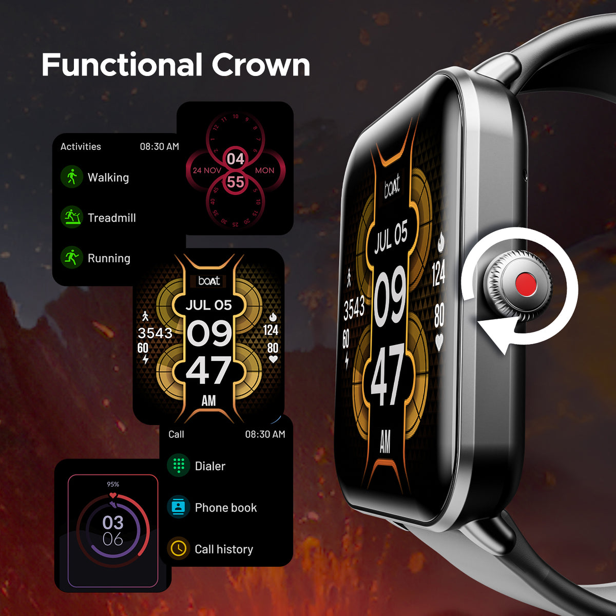 boAt Wave Fury - Bluetooth Calling Smartwatch with 1.83" (4.64 cms) HD ...