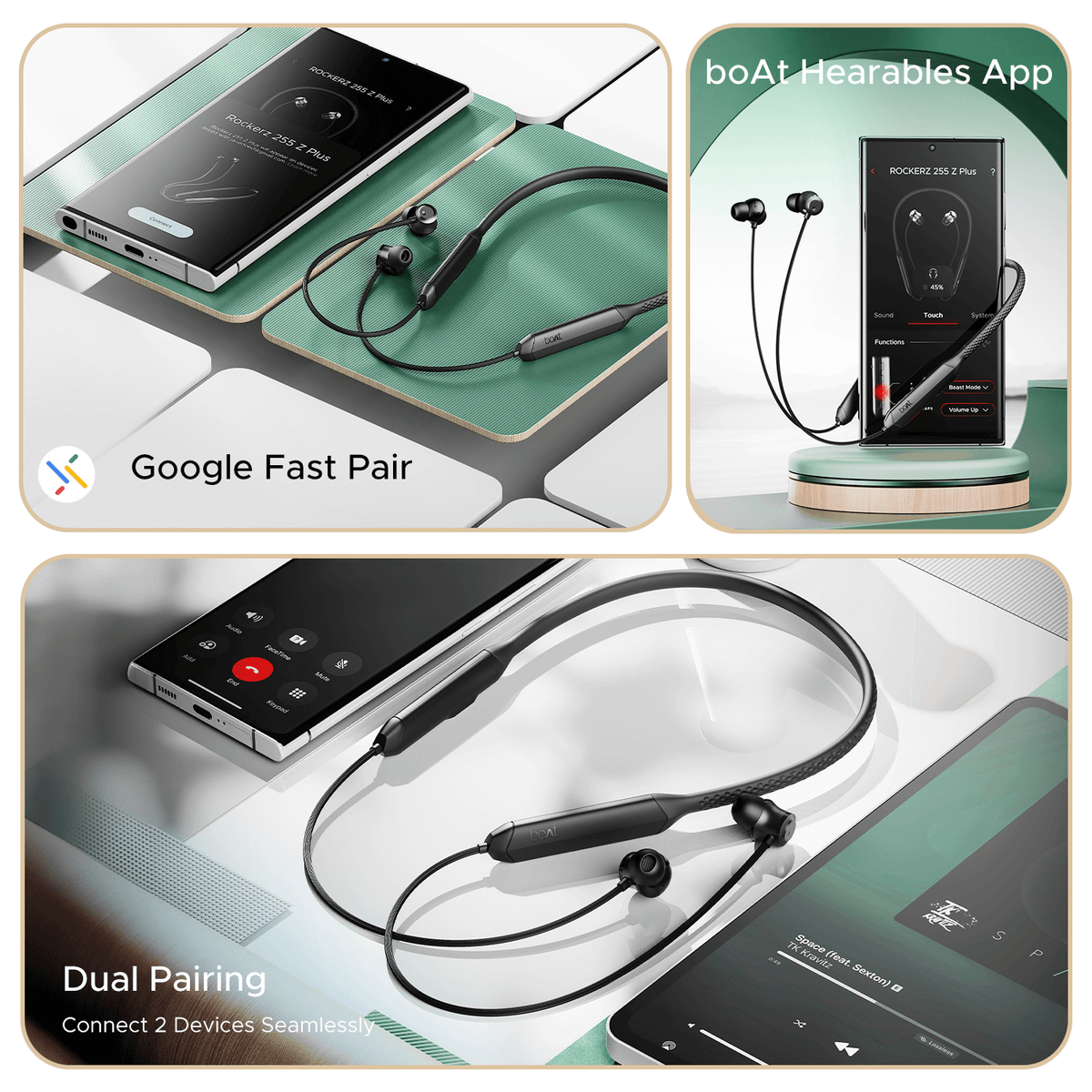 boAt Rockerz 255 Z Plus - Wireless Bluetooth Neckband with 50 Hours ...