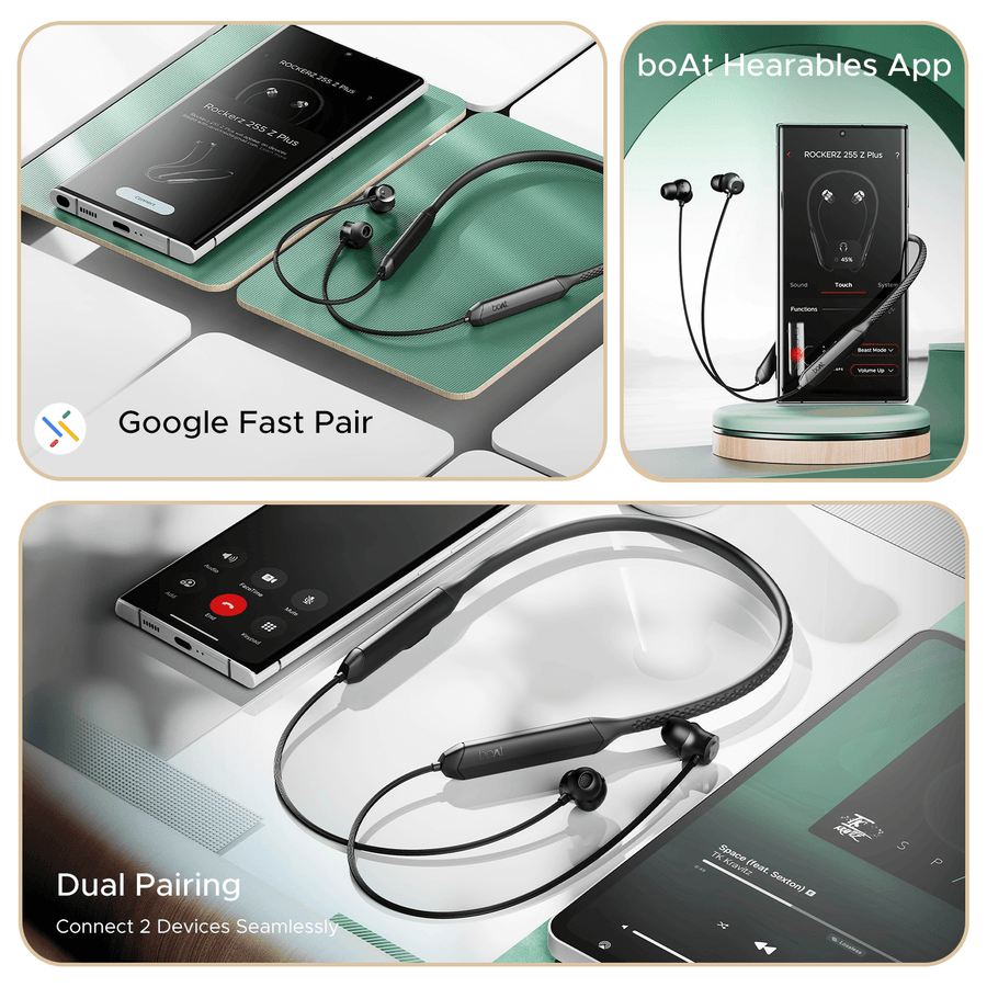 boAt Rockerz 255 Z Plus - Wireless Bluetooth Neckband with 50 Hours ...