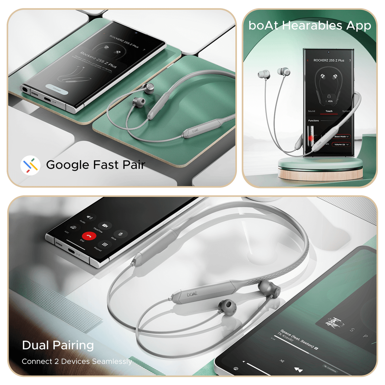 boAt Rockerz 255 Z Plus - Wireless Bluetooth Neckband with 50 Hours ...