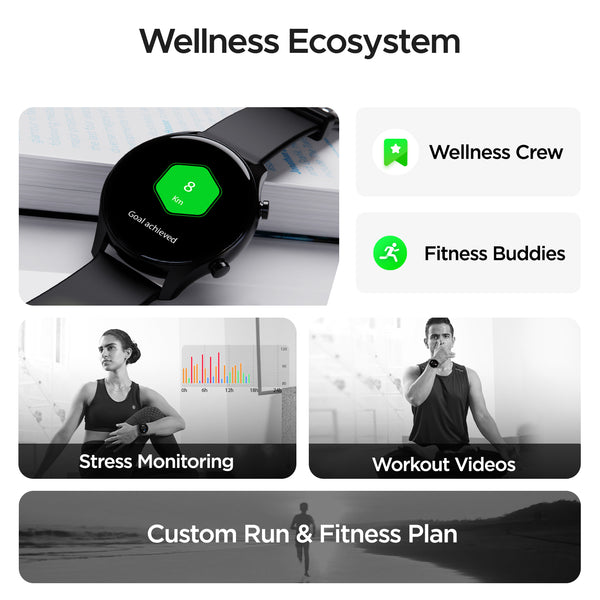 boAt Lunar Call Plus - Premium 1.43" (3.63 cm )AMOLED Display Smartwach ...