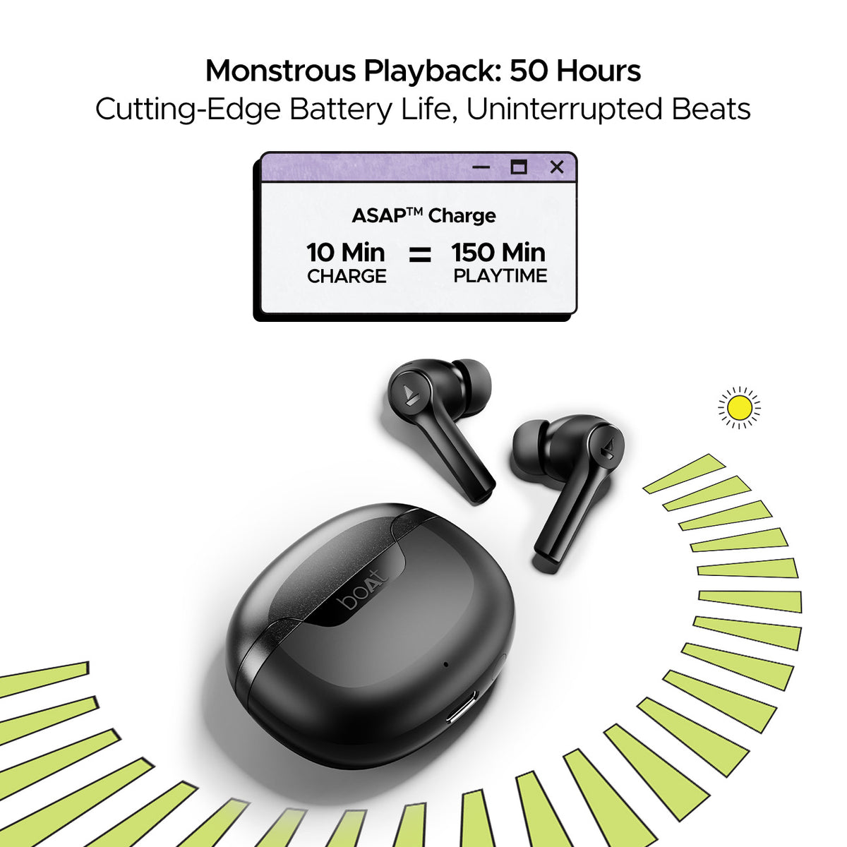 boAt Airdopes 300 - Premium Wireless Earbuds with 50 Hours Large Playback
