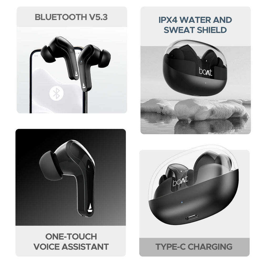 boAt Airdopes 311 PRO - Premium Wireless Earbuds with Dual Mics with ...
