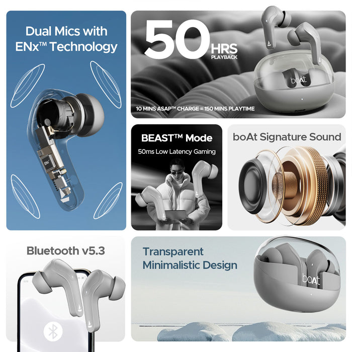 boAt Airdopes 311 PRO - Premium Wireless Earbuds with Dual Mics with ...