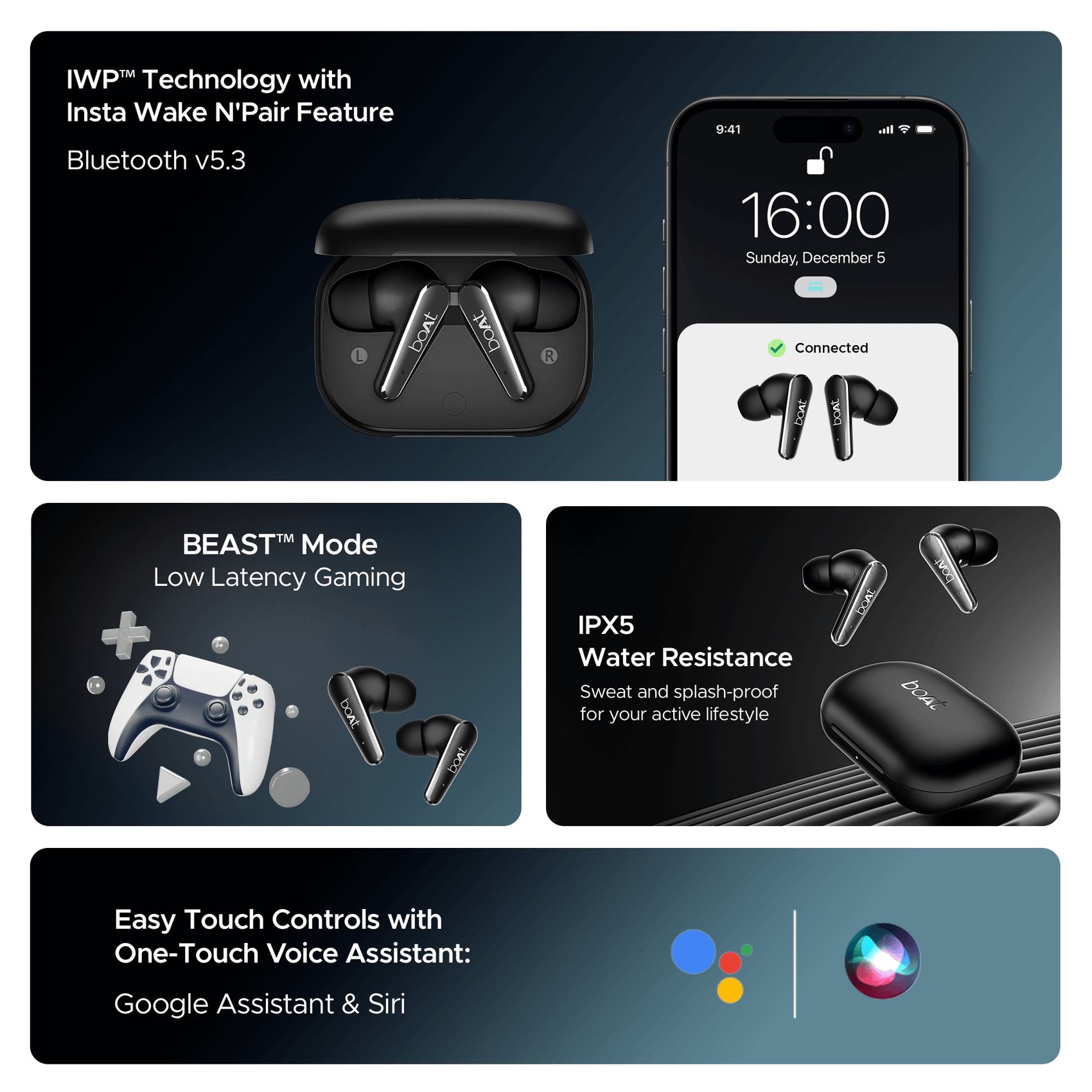 boAt Airdopes 280 ANC - Bluetooth Wireless Earbuds with Active Noise ...