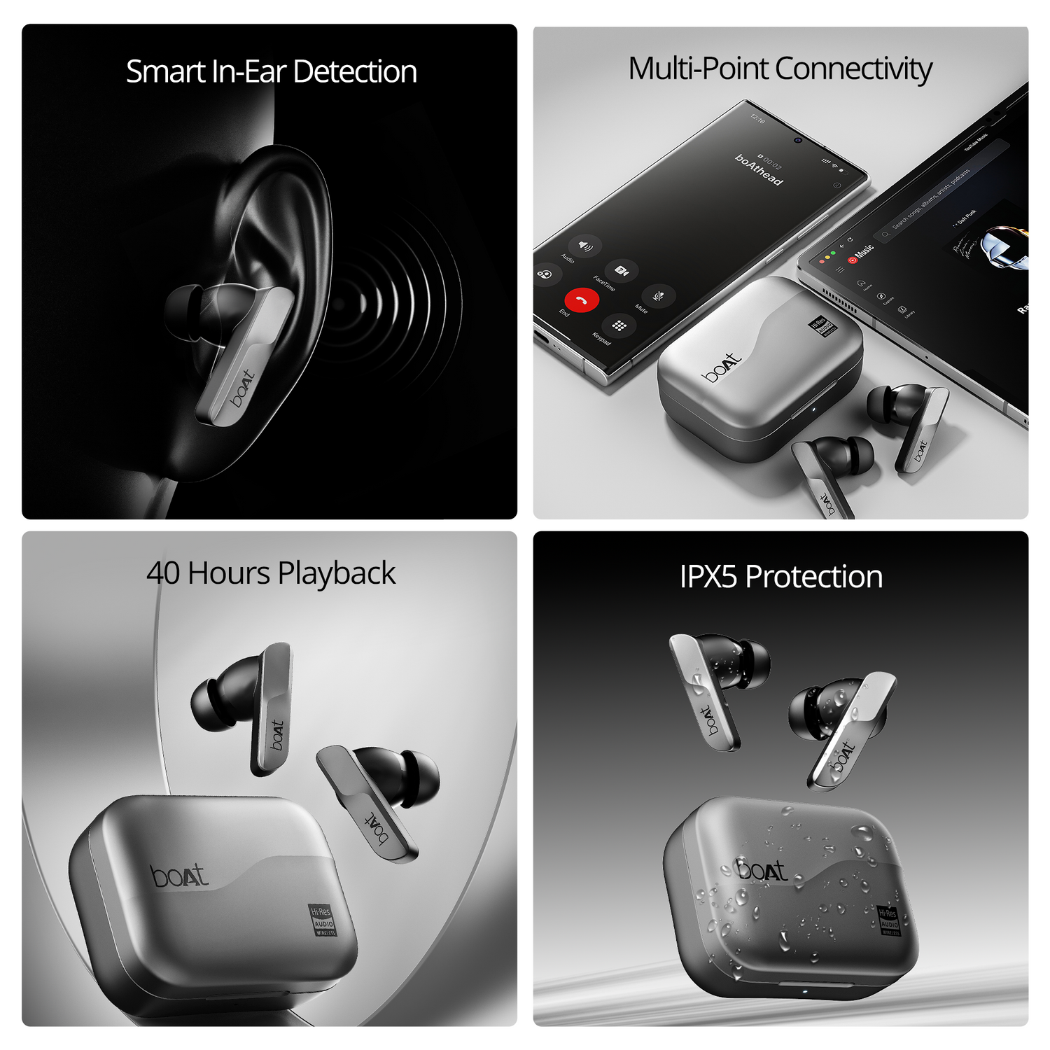 boAt Airdopes 800 Hi-Def - Premium Wireless Earbuds with High-Res Audio ...