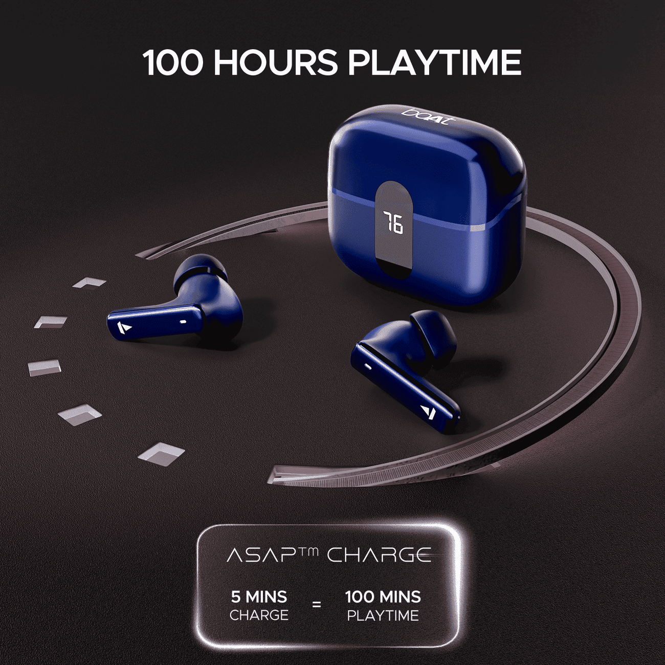 boAt Airdopes Plus 318 - Bluetooth Earbuds with 100 Hours Large Playback