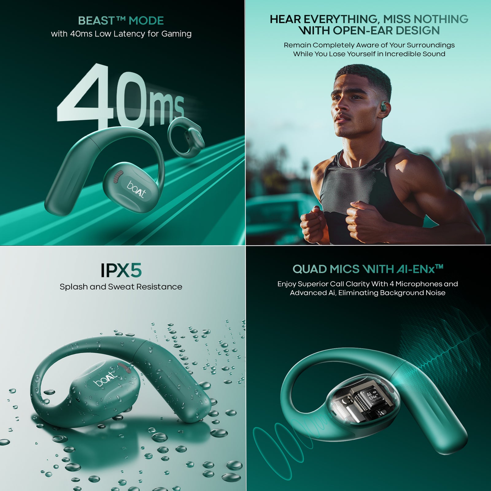 boAt Airdopes ProGear - Premium Wireless Earbuds with 100 Hours Large ...