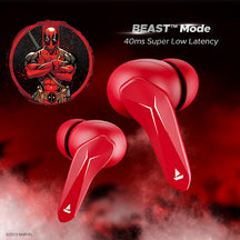 boAt Immortal 121 Deadpool Edition - Wireless Gaming Earbuds with Long ...
