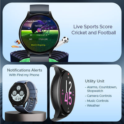 boAt Lunar Prime - Premium 1.45" (3.68 cm) Round AMOLED Display ...