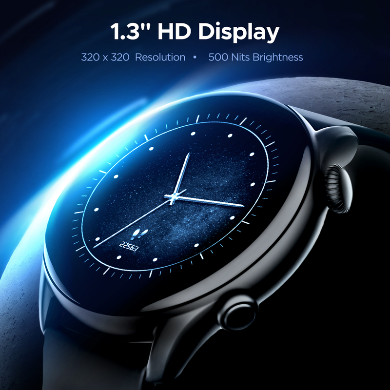 boAt Lunar Space - Premium 1.3" Round HD Display Smartwatch with ...