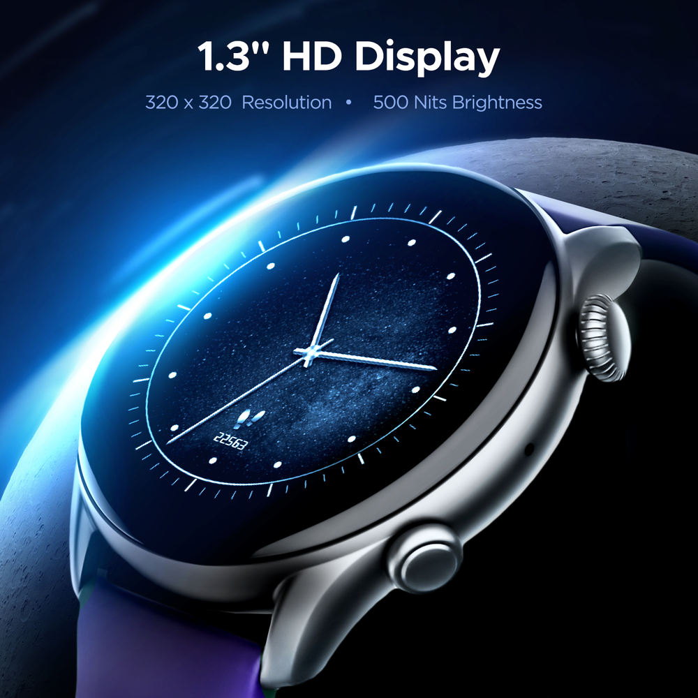 boAt Lunar Space - Premium 1.3" Round HD Display Smartwatch with ...