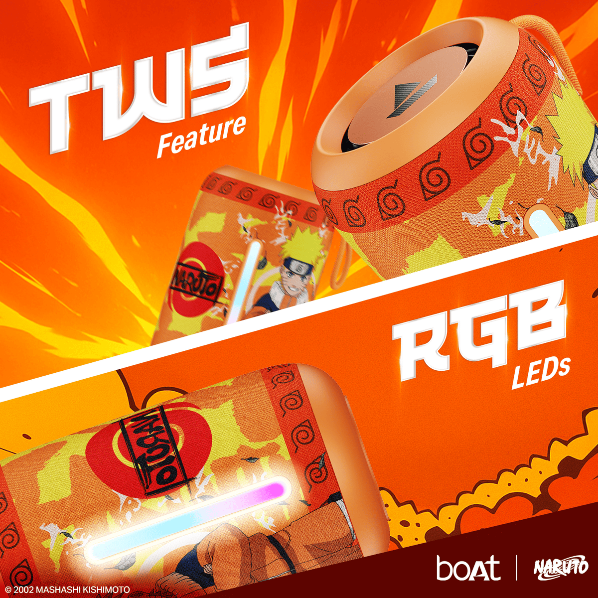 boAt Stone 350 Pro Naruto Edition | Naruto Series - Portable Bluetooth