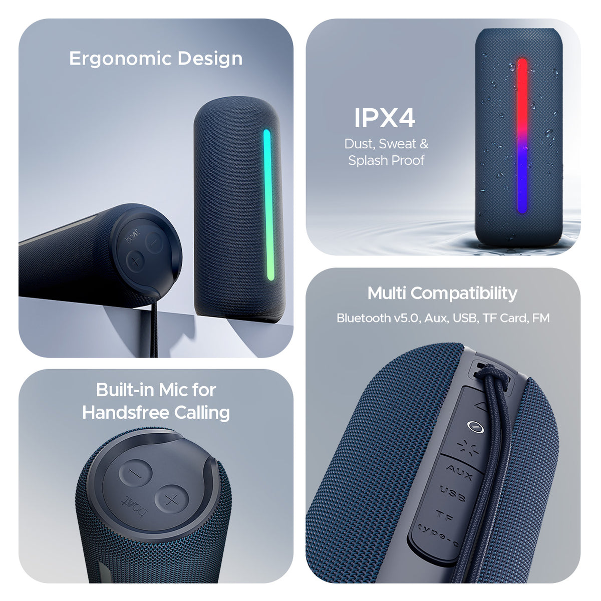 boAt Stone Spinx Pro | Bluetooth Speaker with RGB Lights and 20W Sound