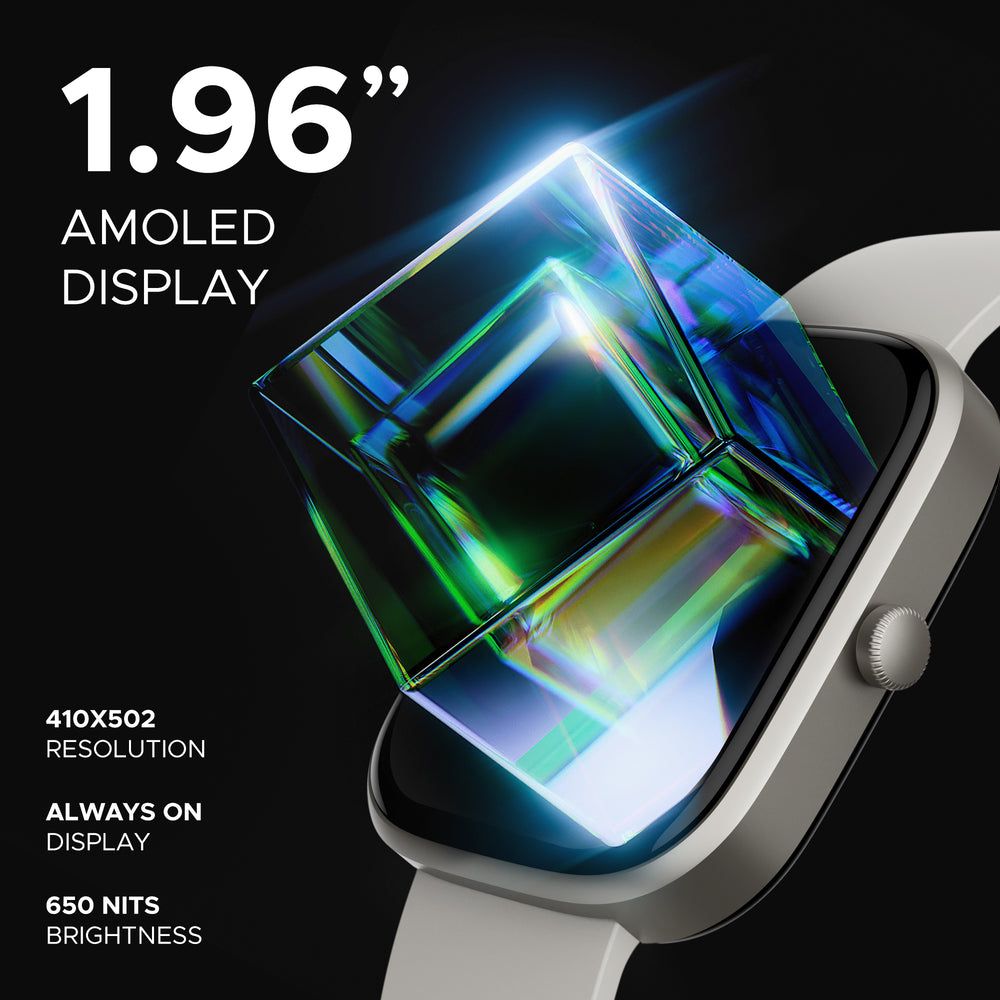boAt Ultima Prism - Large 1.96" (4.97 cm) AMOLED Display Smart Watch ...