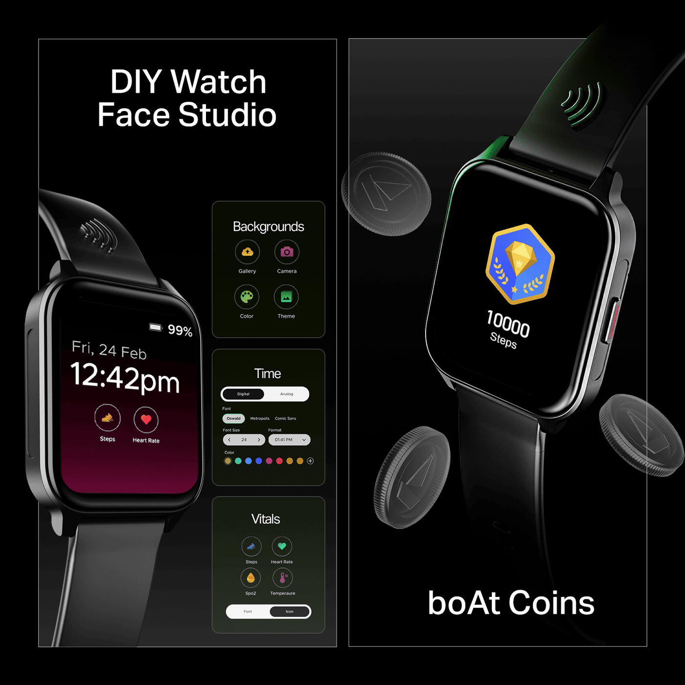 boAt Wave Fortune | 1.96" HD Display NFC Tap & Pay Smartwatch