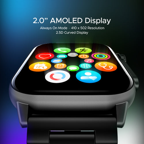 boAt Wave Vivid - Premium 2.0" (5.08cm) AMOLED Display Smartwatch with ...