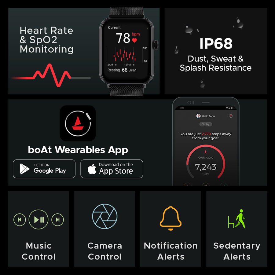 boAt Cosmos Plus - AMOLED Display Smartwatch with BT Calling