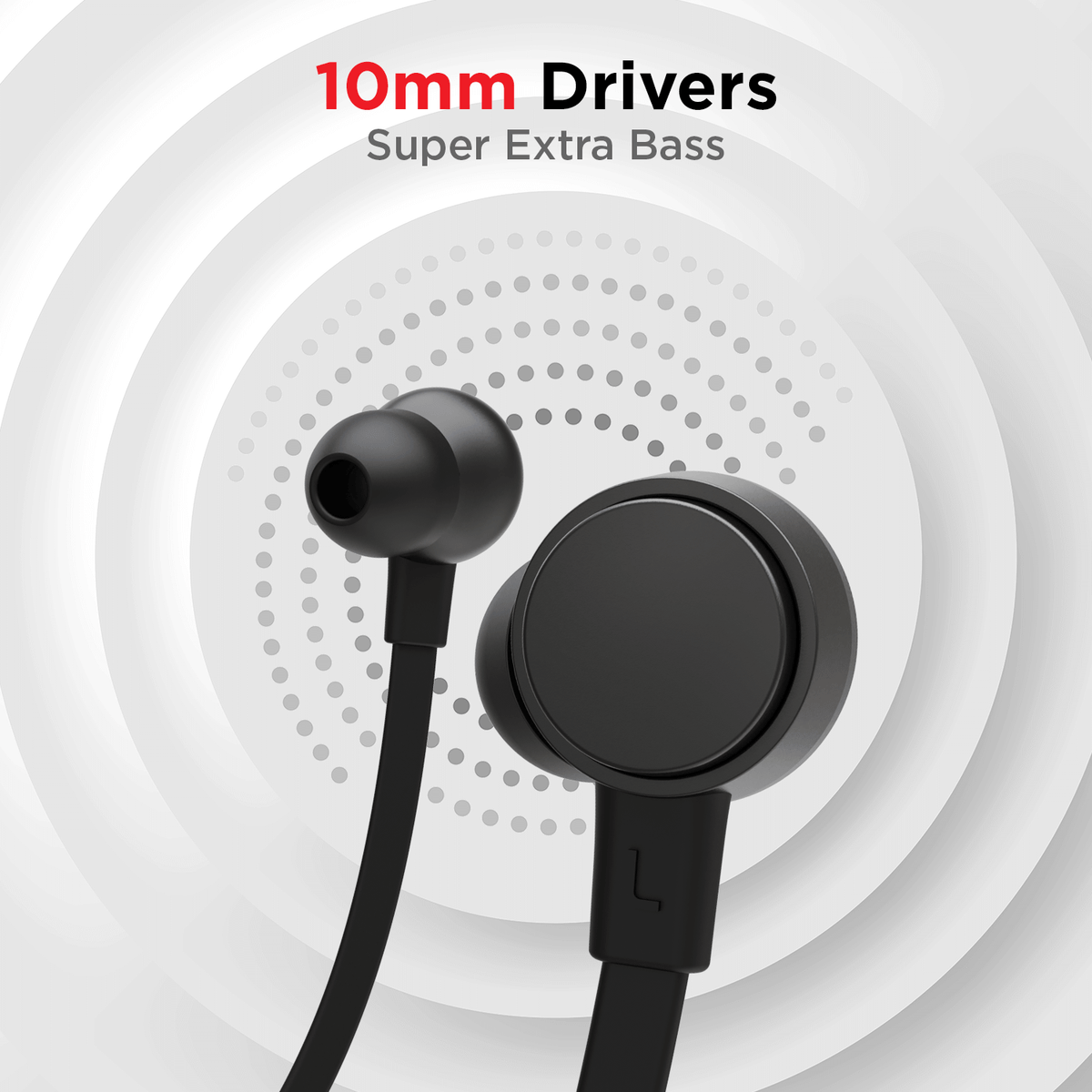 boAt Rockerz 103 Pro | Wireless Earphones with 10 mm Drivers, Single P