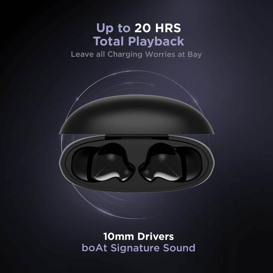 boAt Airdopes 181 | Wireless Earbuds with 10mm Driver, Type C Interfac