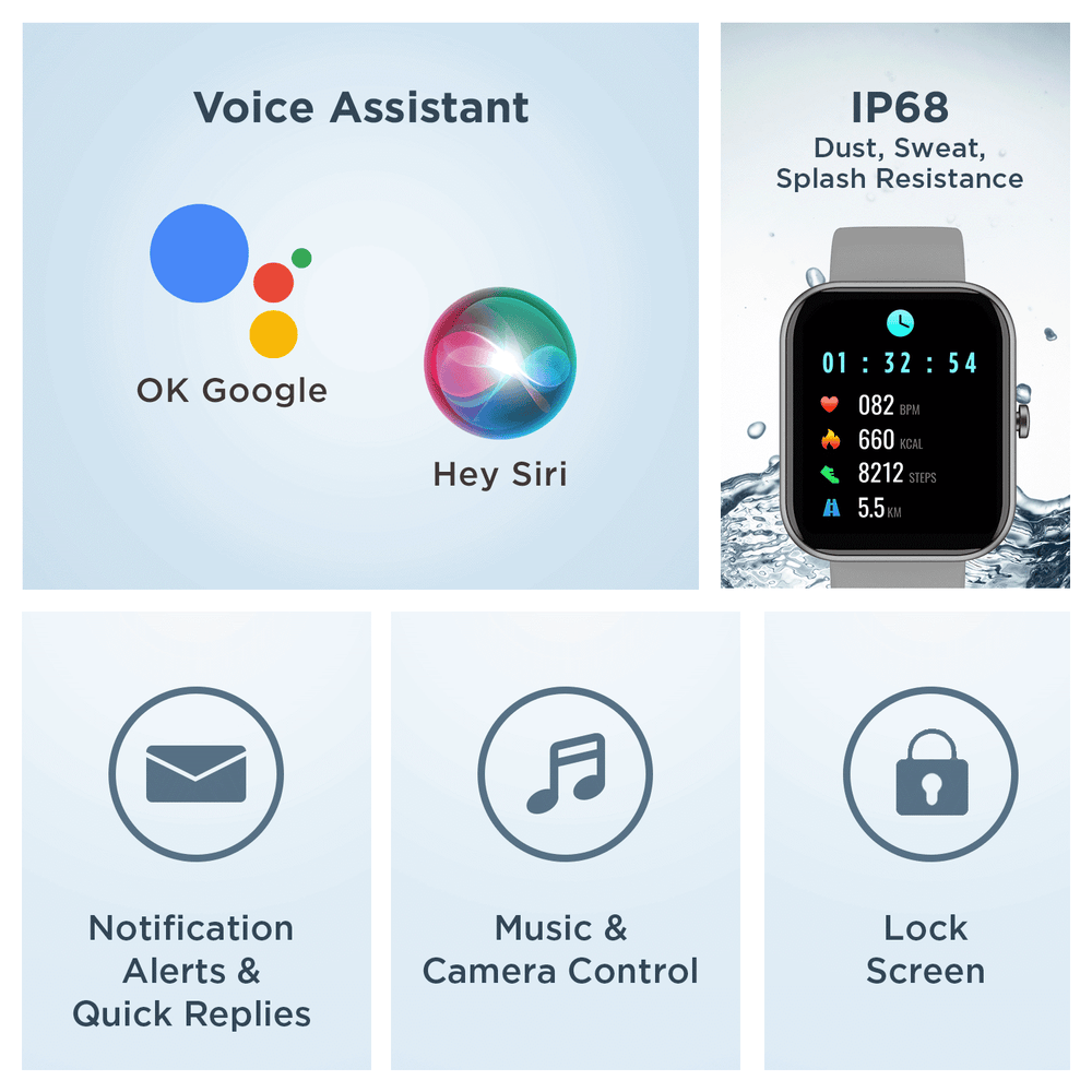 boAt Wave Arcade | 1.81" (4.59 cm) Big Display Bluetooth Calling Smart ...