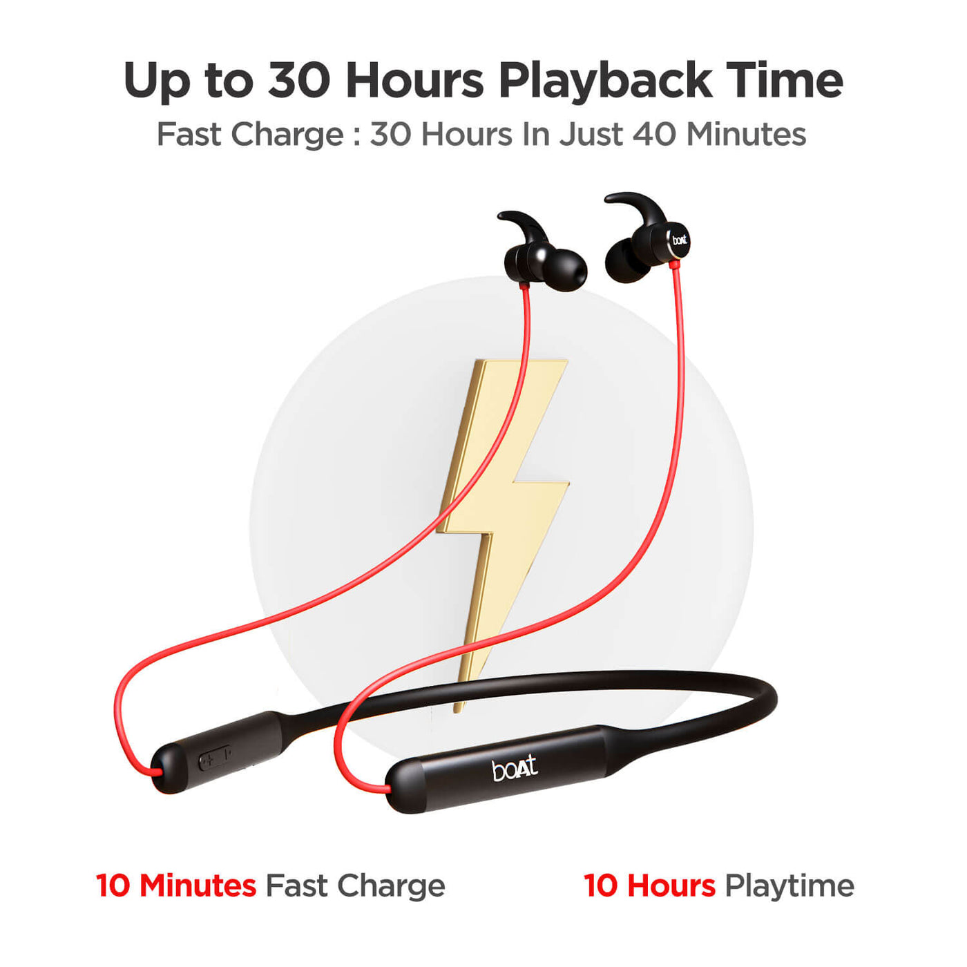 boAt Rockerz 330 | Bluetooth Earphone with Upto 30 Hours Nonstop Audio