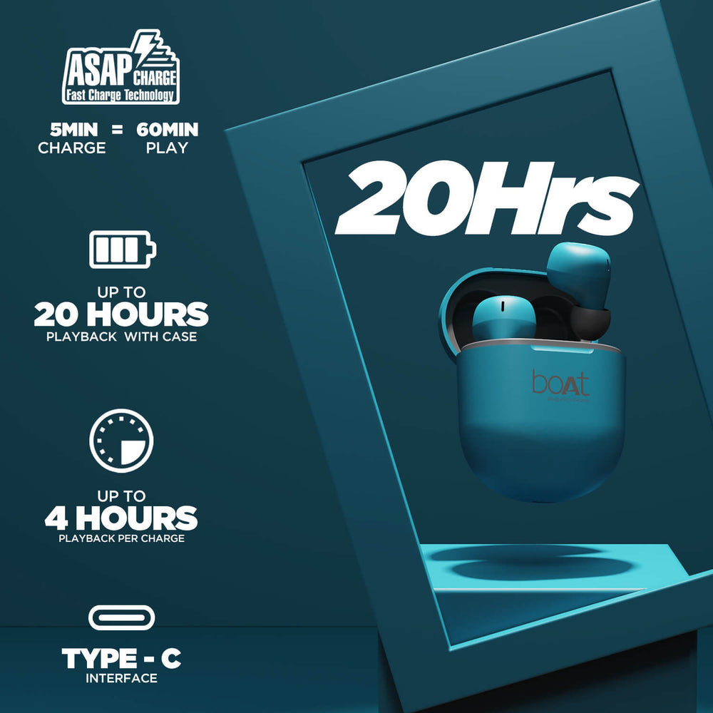 boAt Airdopes 381 | Bluetooth In-Ear Wireless Earbuds with 7mm Rhythmi